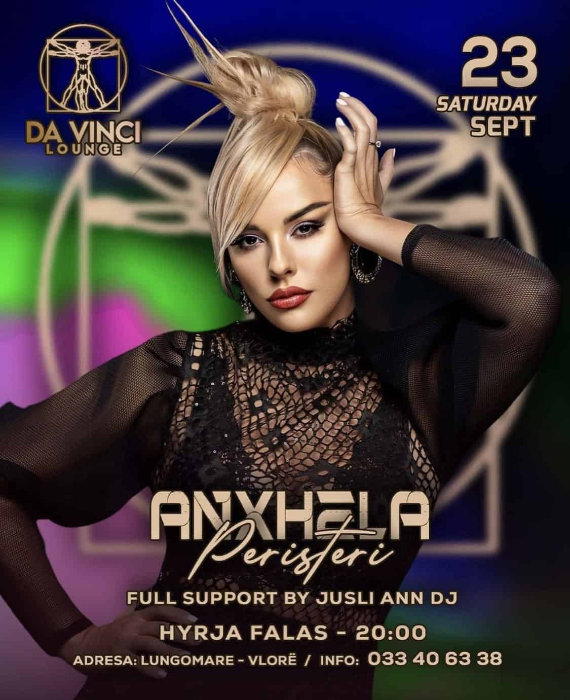 Anxhela Peristeri te "Da Vinci" Vlore - Almanart